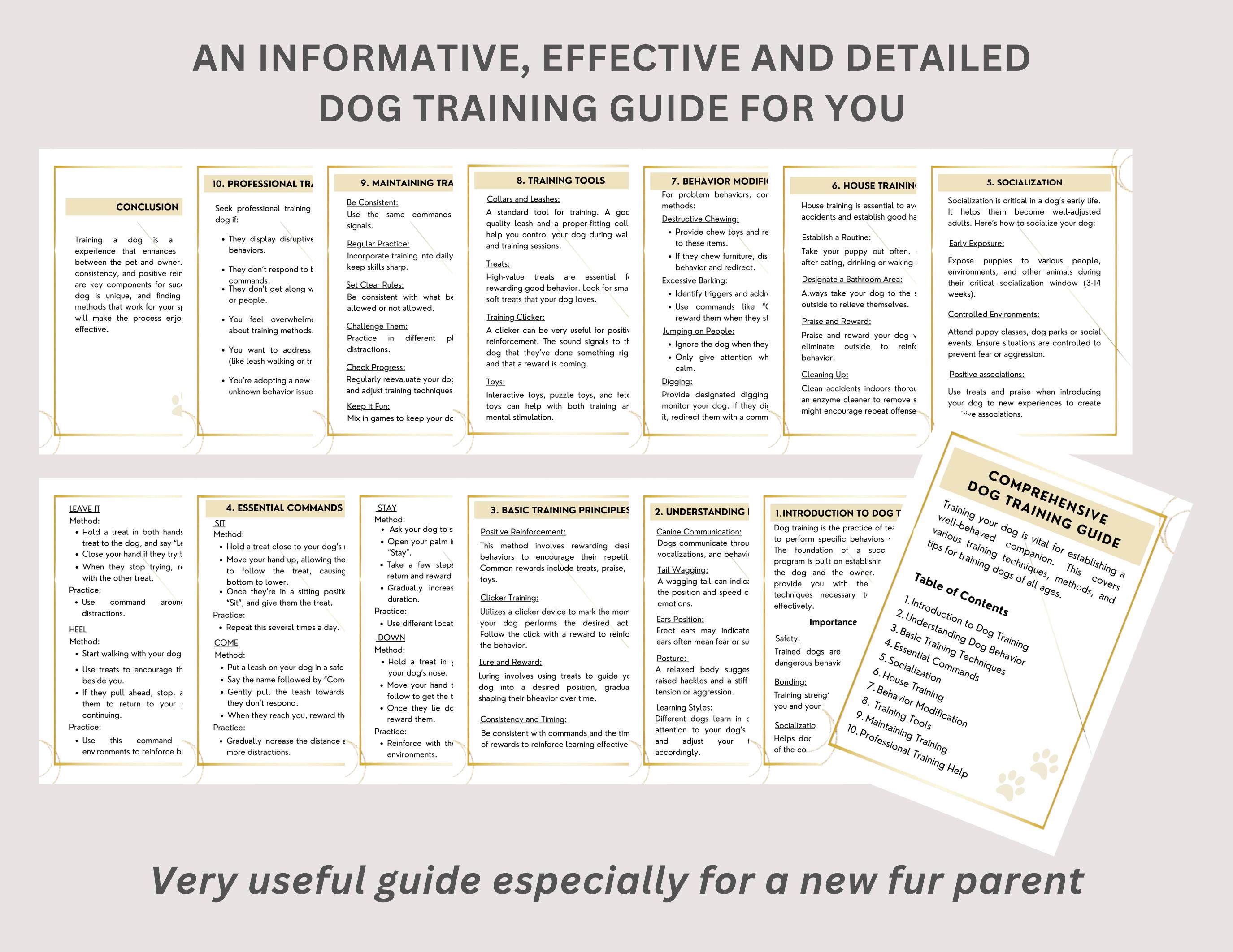 Printable New Puppy Essential Training Pack, Dog Training, Puppy ...