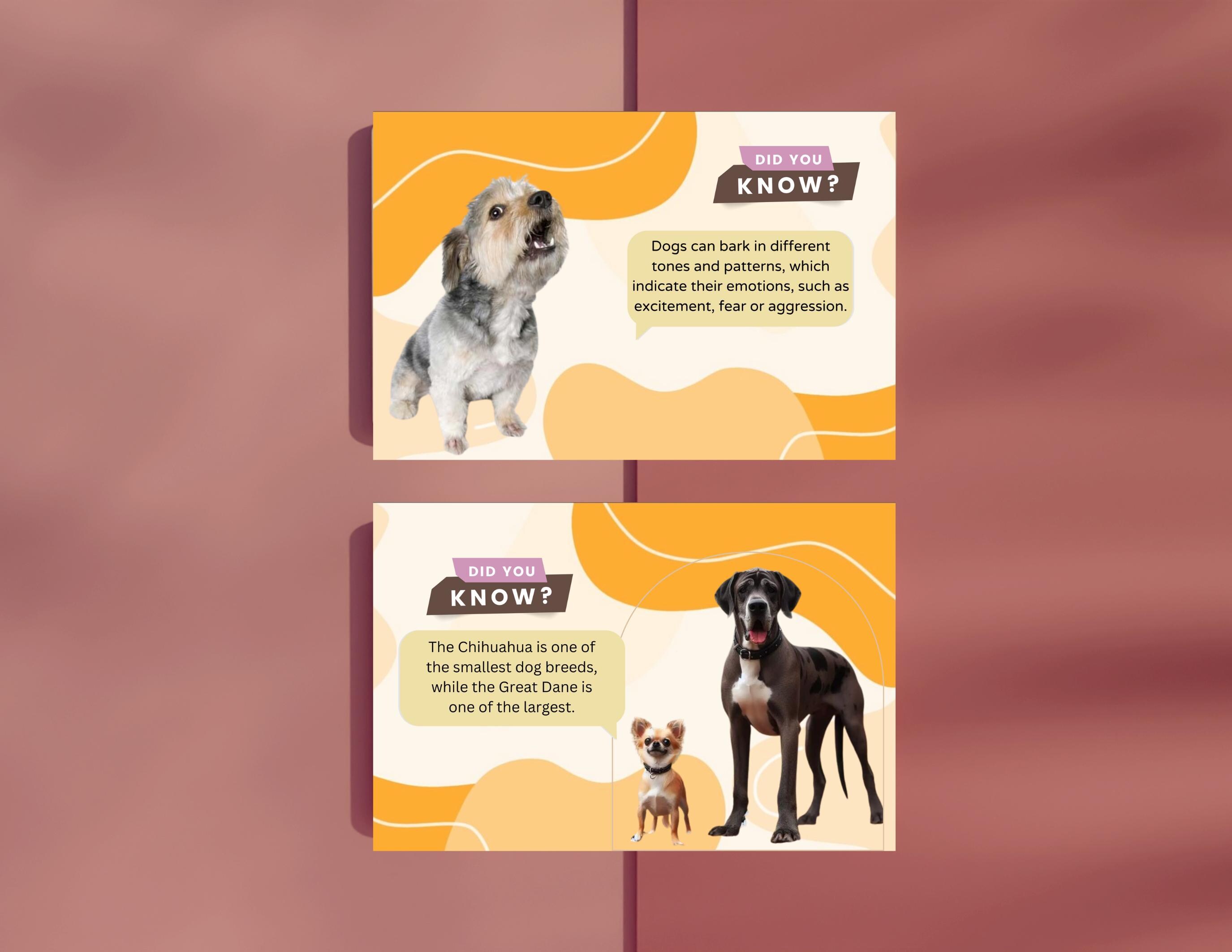 Editable Fun Facts About Dogs, Fun Facts Template in Canva ...