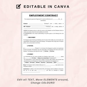 Employment Contract, Contract of Employment, Employment Agreement ...