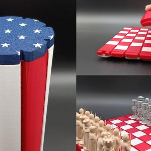 Trump Vs. Harris Chess Set With American Flag Roll-up Board - Etsy