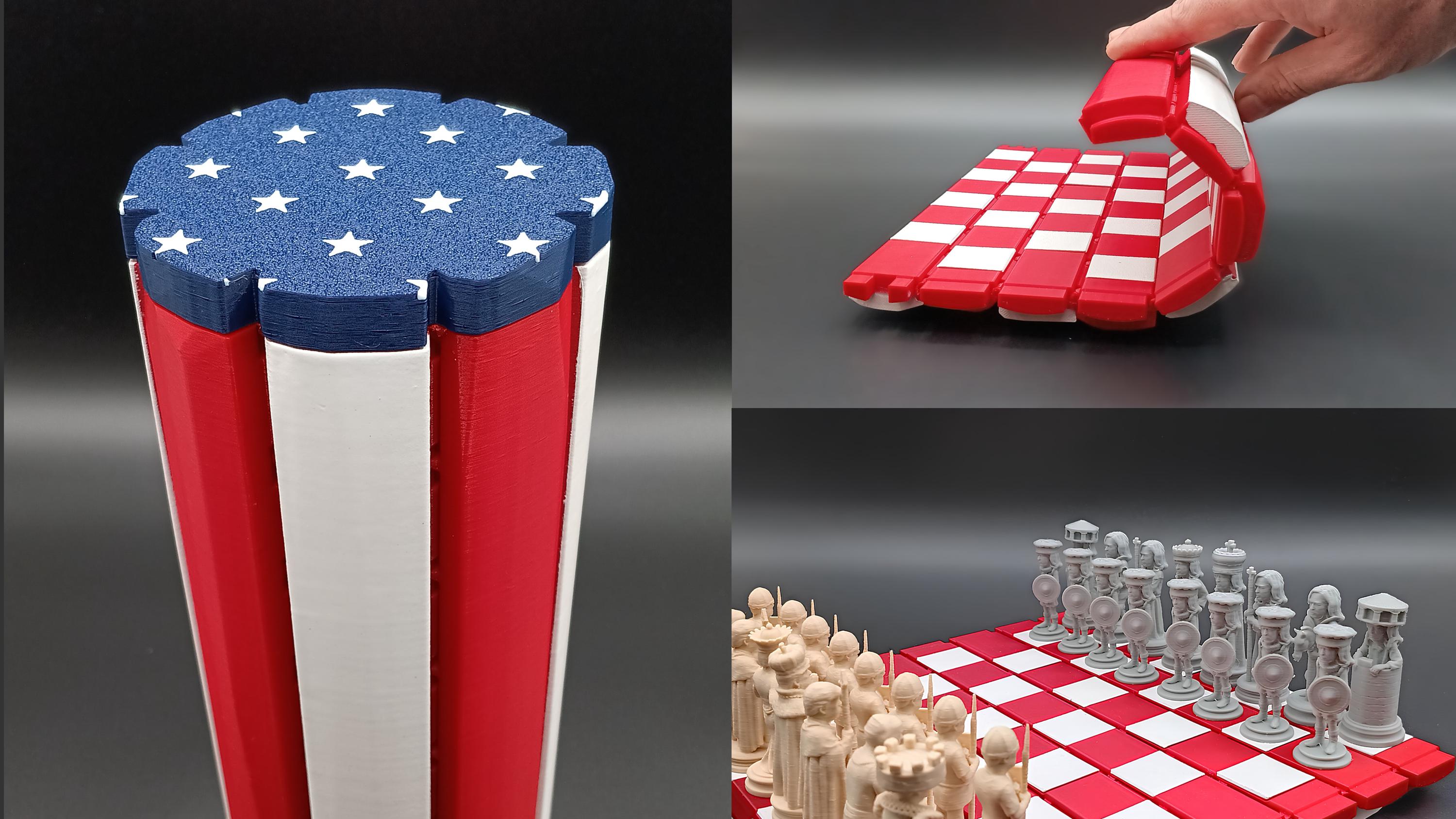 Trump Vs. Harris Chess Set With American Flag Roll-up Board - Etsy