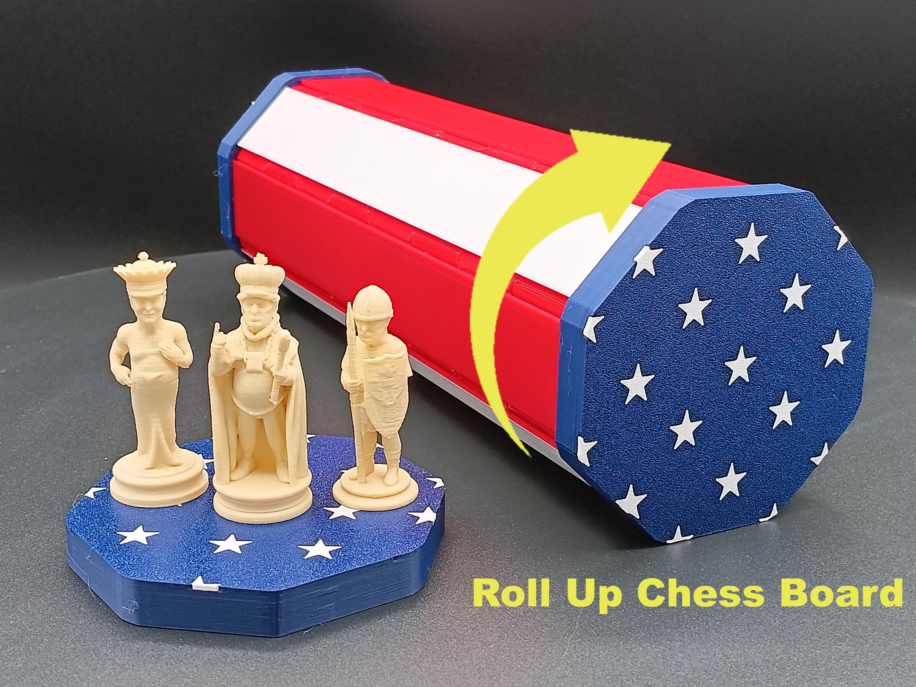 Trump Chess Set With American Flag Roll-up Board - Etsy