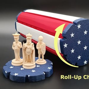 Trump Chess Set With American Flag Roll-up Board - Etsy