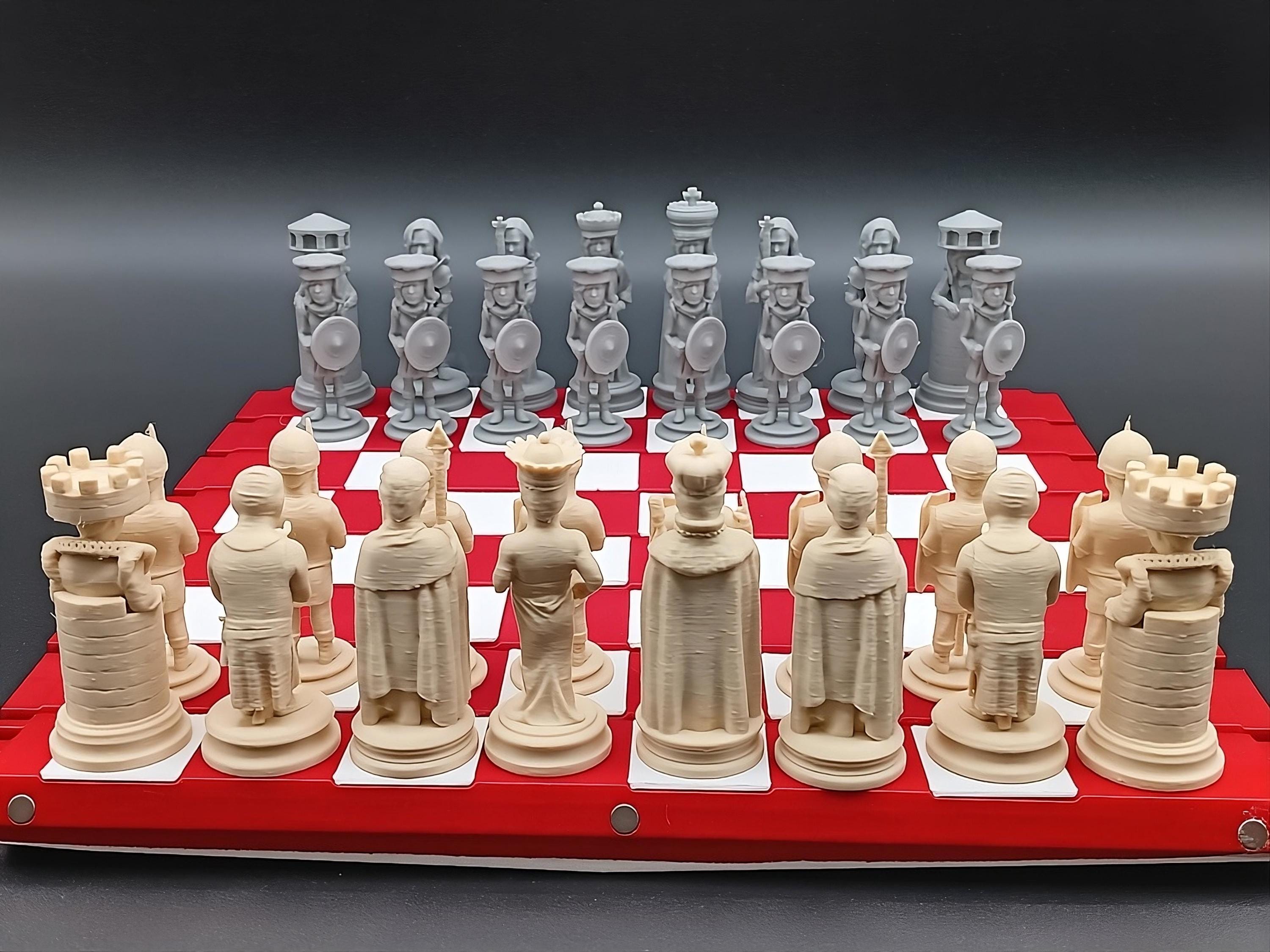 Trump Vs. Harris Chess Set With American Flag Roll-up Board - Etsy