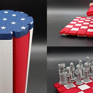 Trump Chess Set With American Flag Roll-up Board - Etsy