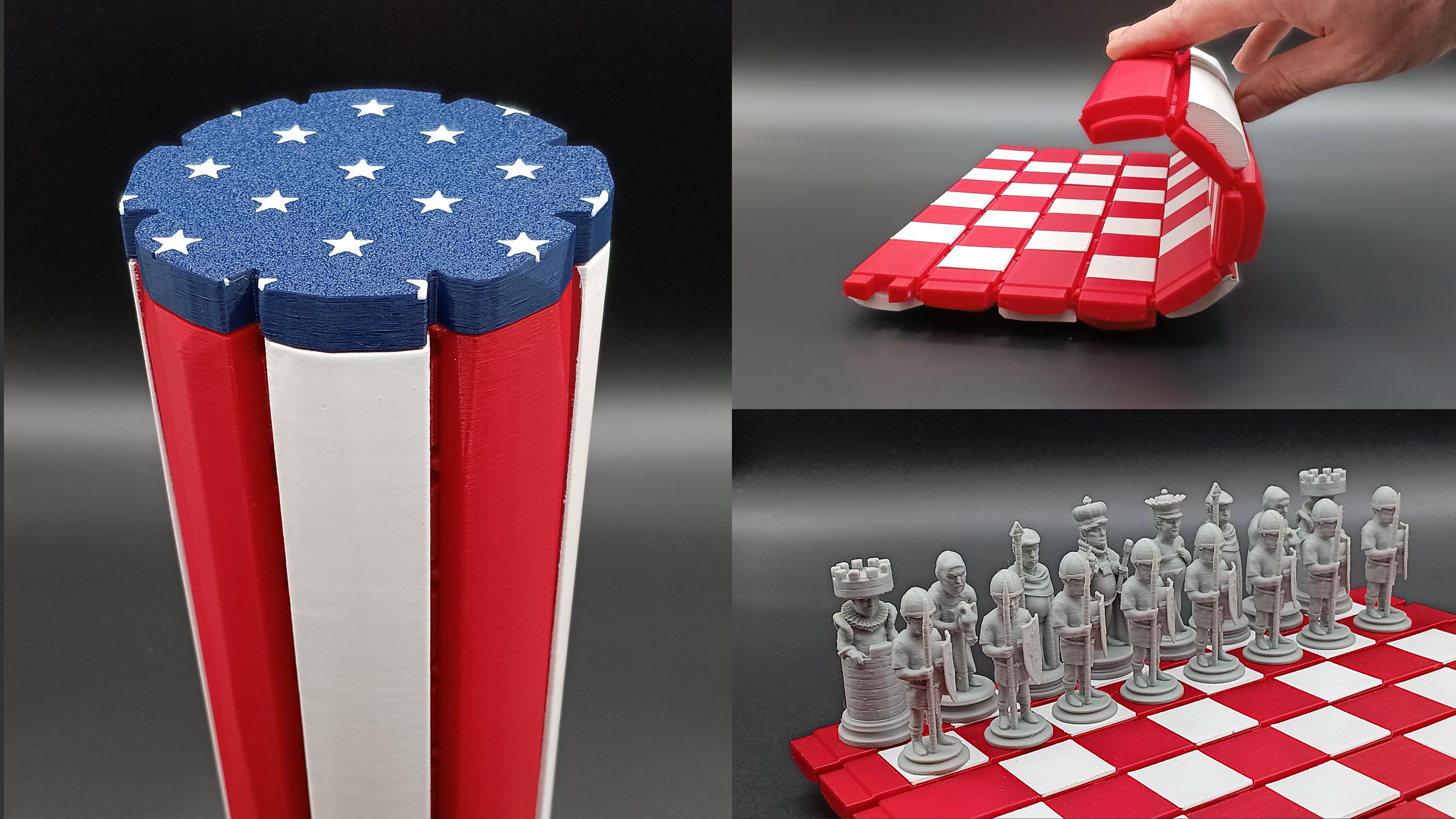 Trump Chess Set With American Flag Roll-up Board - Etsy