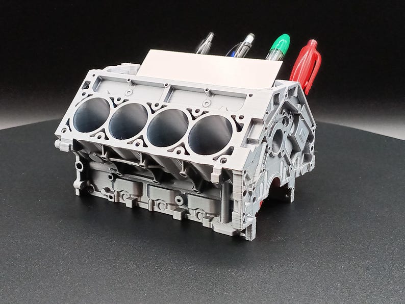 V8 LS3 Chevrolet Engine Block Business Card Pen Holder - Etsy