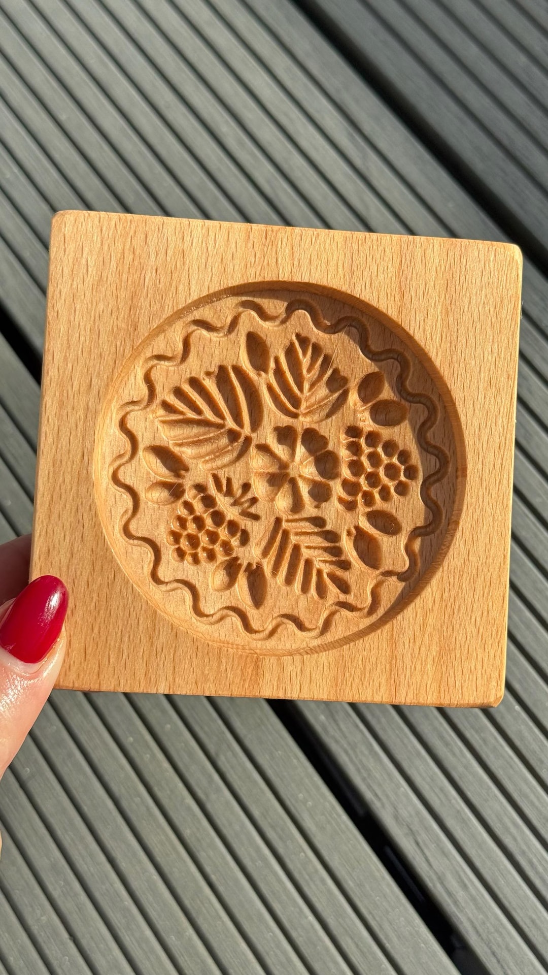Round Raspberry and Flower Wooden Cookie Cutter. Gingerbread Mold. - Etsy