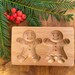Gingerbread Man Wooden Cookie Cutter. Gingerbread Couple Cookie Stamp ...