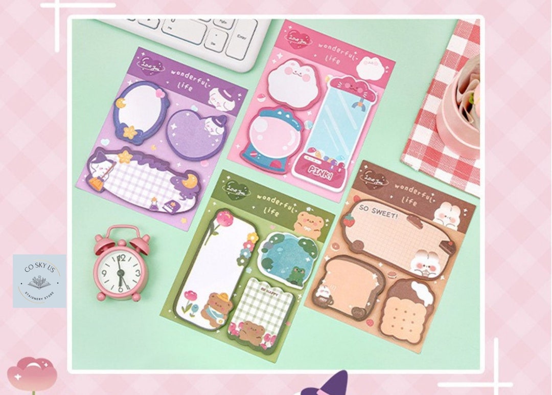 Memo Pad Pack, Kawaii Notepad, Kawaii Stationary, Kawaii Memo Pad, Cute ...