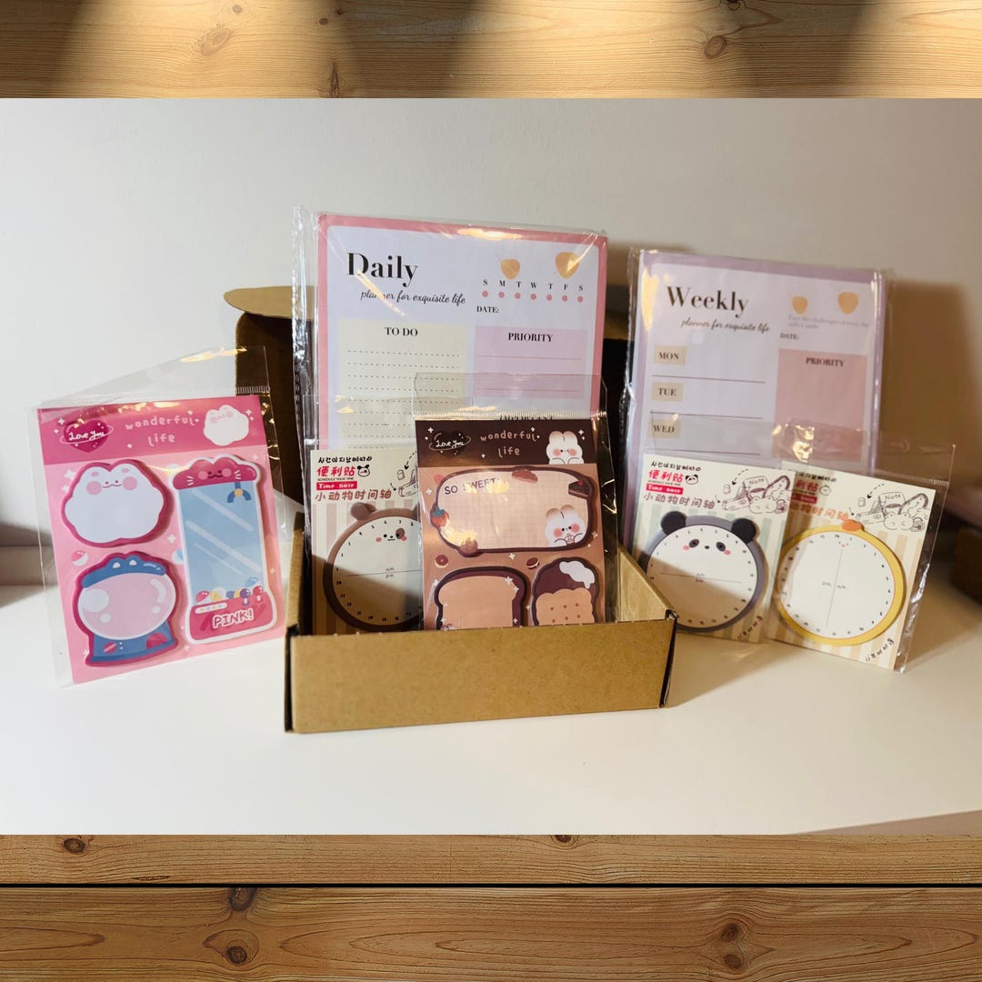 Kawaii Memo Pad Set – 7 Adorable Notepads for Journaling, Scrapbooking ...