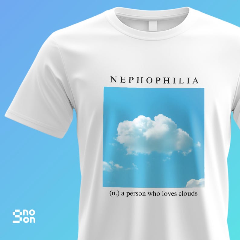Nephophilia Definition: Blue Sky and Clouds PNG File Instant Download ...
