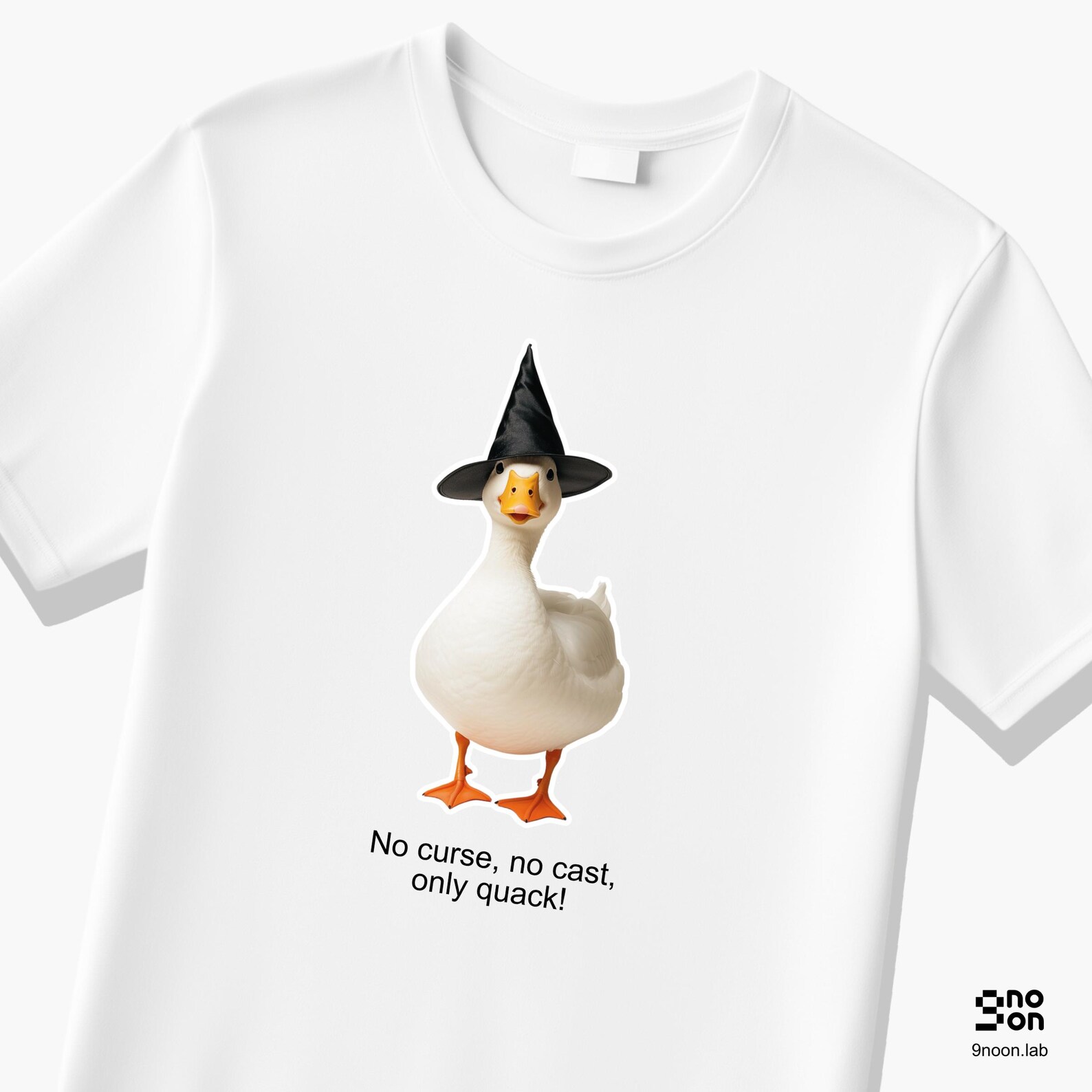 Duck Witch Halloween Clipart - "no Curse, No Cast, Only Quack!" - High ...