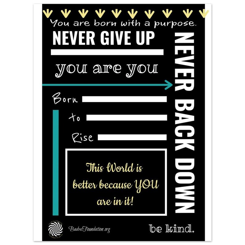 Inspirational Poster - Never Give Up - Etsy