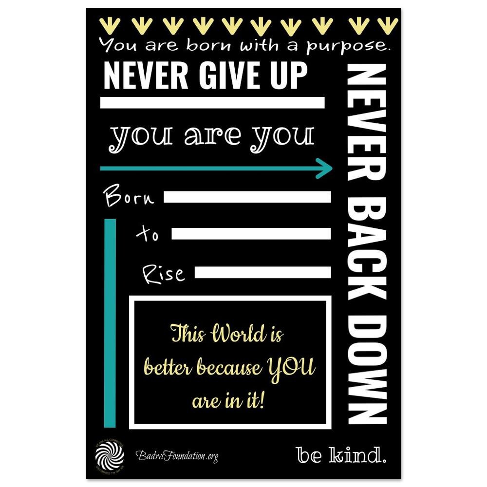 Inspirational Poster - Never Give Up - Etsy