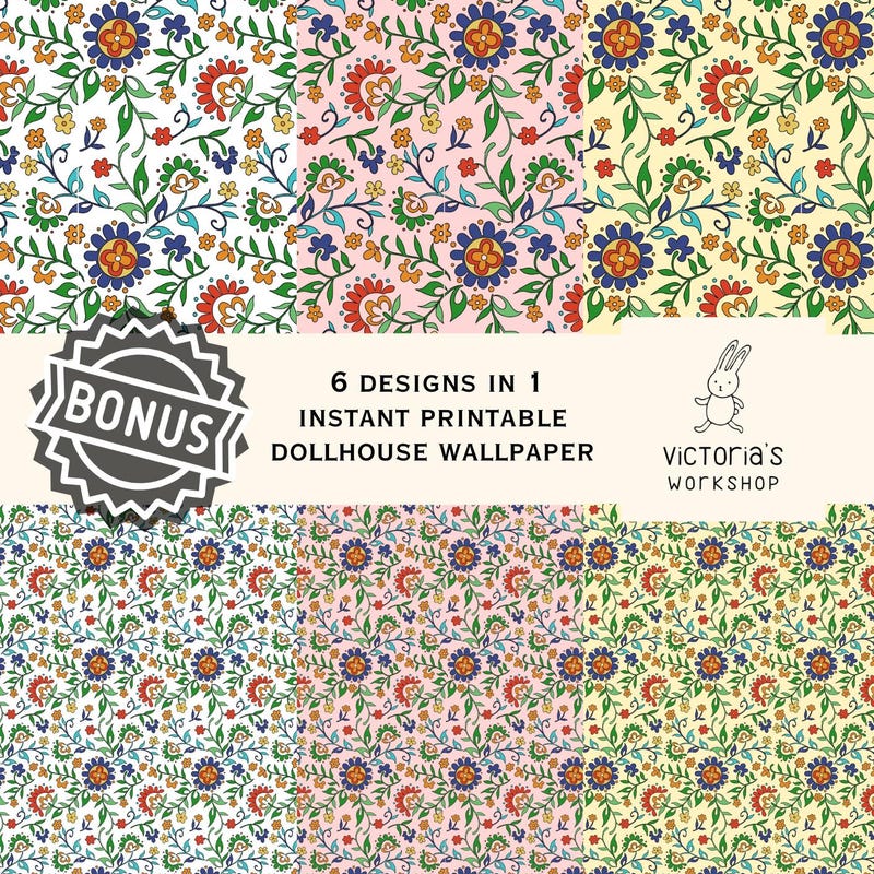 Mini Retro Wallpaper - Etsy