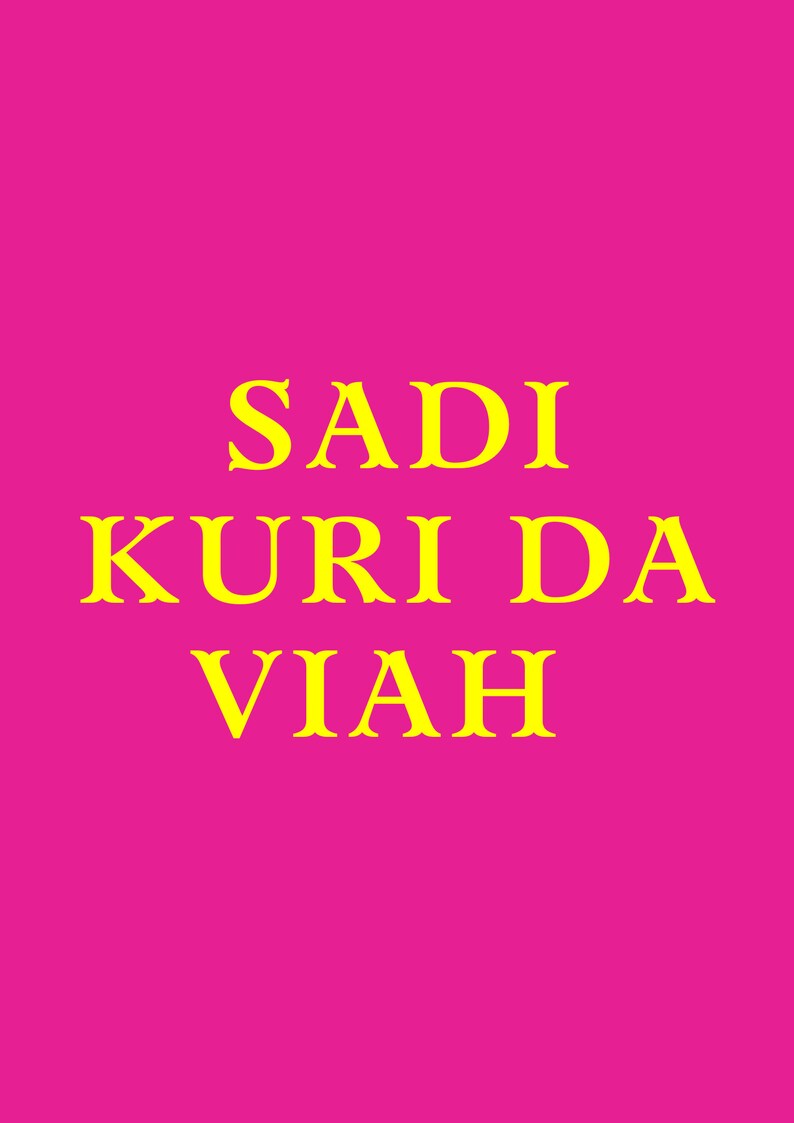 Sadi Kuri Da Viah Sign - Etsy