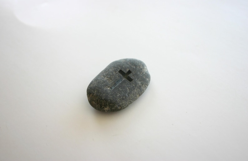 Cross Carved Stone Worry Stone Pocket Rock Prayer Stone - Etsy