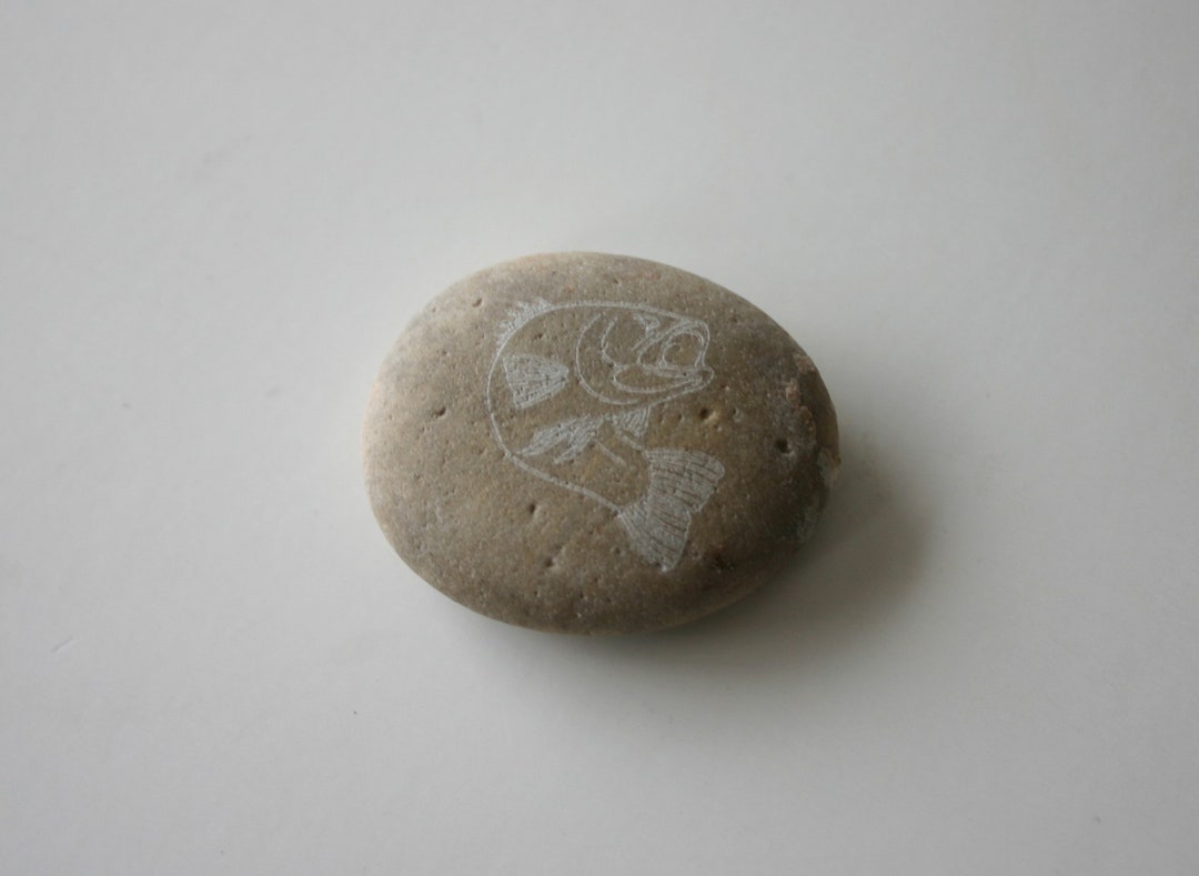 Fish Engraved Stone Worry Stone Pet Gift Aquarium Rock - Etsy