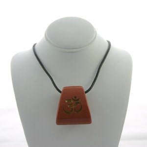 Om Aum Symbol Engraved Goldstone Ladder Gemstone - Etsy