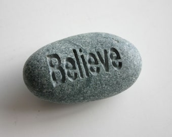 Believe Stone - Etsy