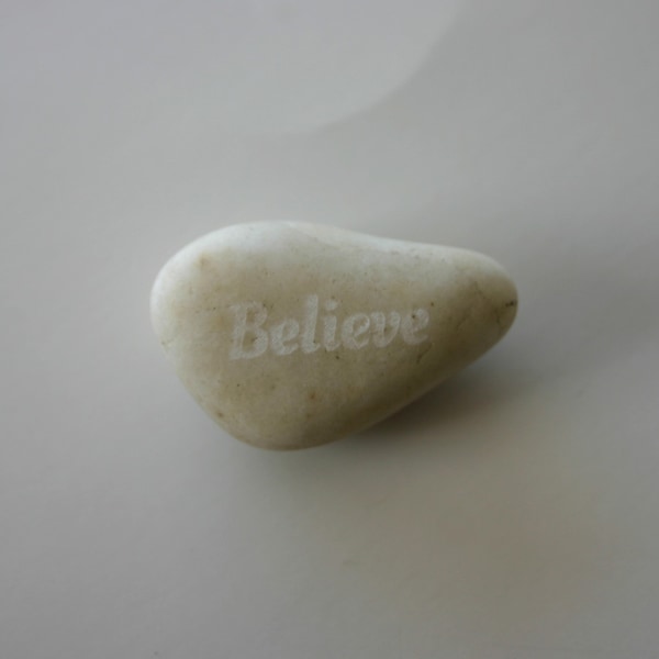 Painted Rock Believe - Etsy