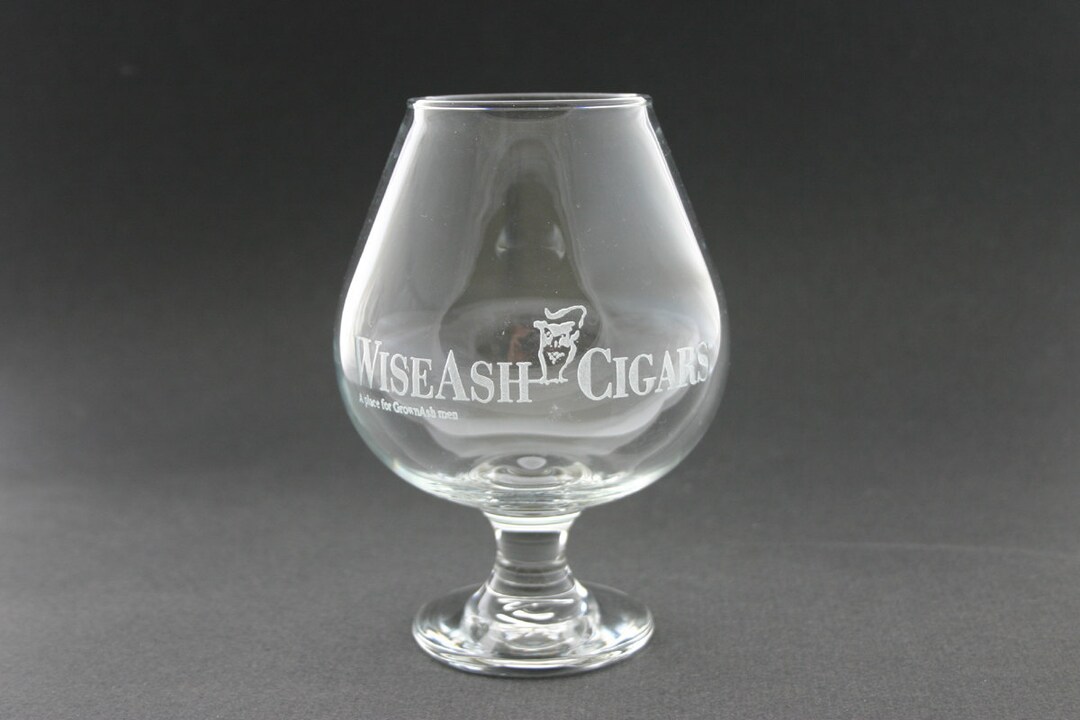 Personalized Etched Brandy Glass Custom Engraved Cognac Snifter Set of ...