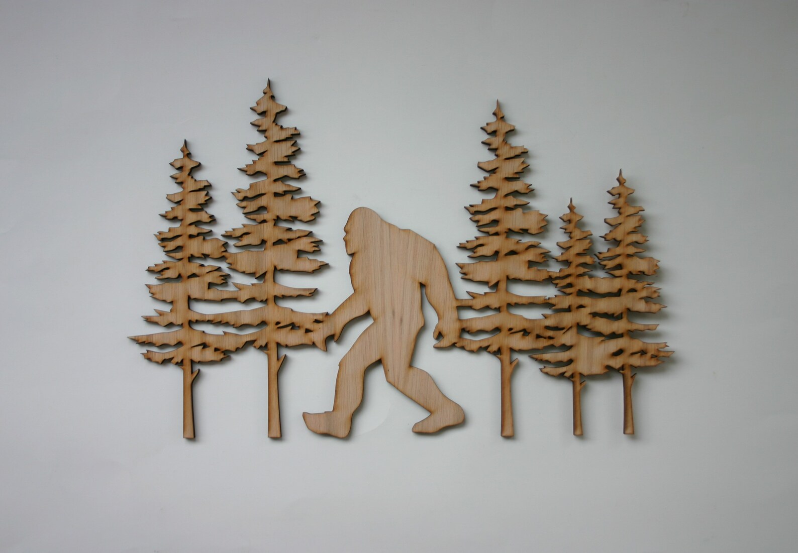 Sasquatch Woodlands Wall Art Bigfoot Wood Sign - Etsy
