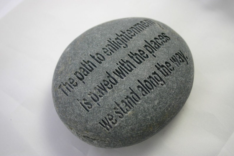 Custom Engraved Grey Stone Message Personalized Weddings | Etsy