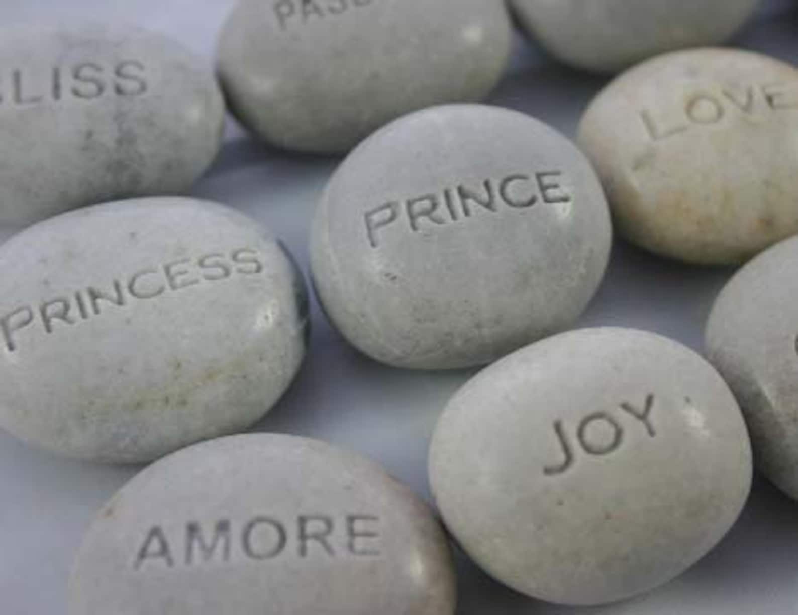Personalized Stone Custom Engraved Light Grey Stone Name - Etsy