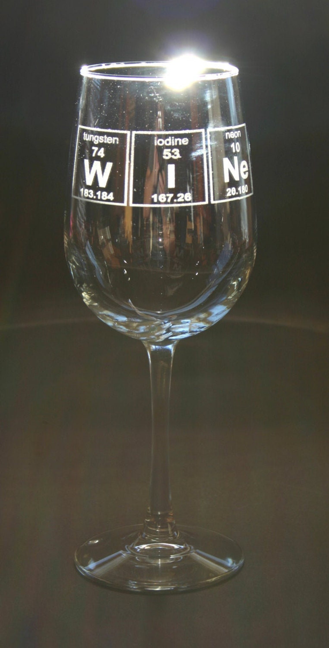 Wine Periodic Table Wine Glass Engraved Wine Glass Etched Wine - Etsy