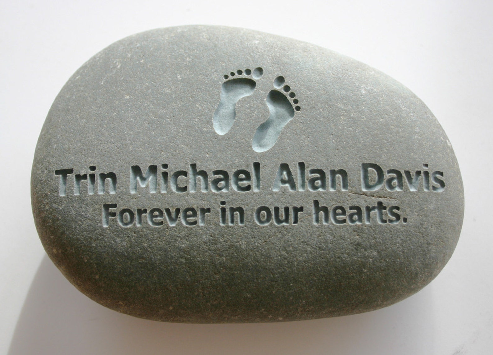 Custom Engraved Memorial Stone Grave Stone Marker River Rock - Etsy