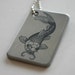 Koi Fish Engraved Stainless Steel Pendant With Ball Chain Laser ...