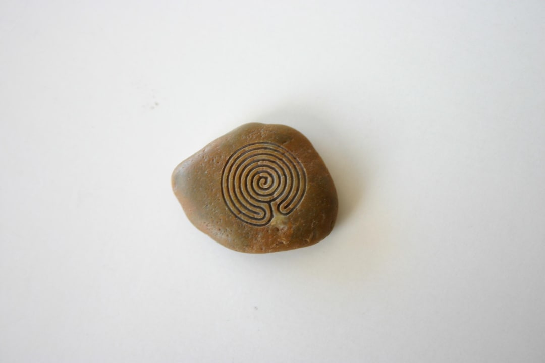 Chakravyuha Padmavyuha Engraved Stone Worry Stone River Rock - Etsy