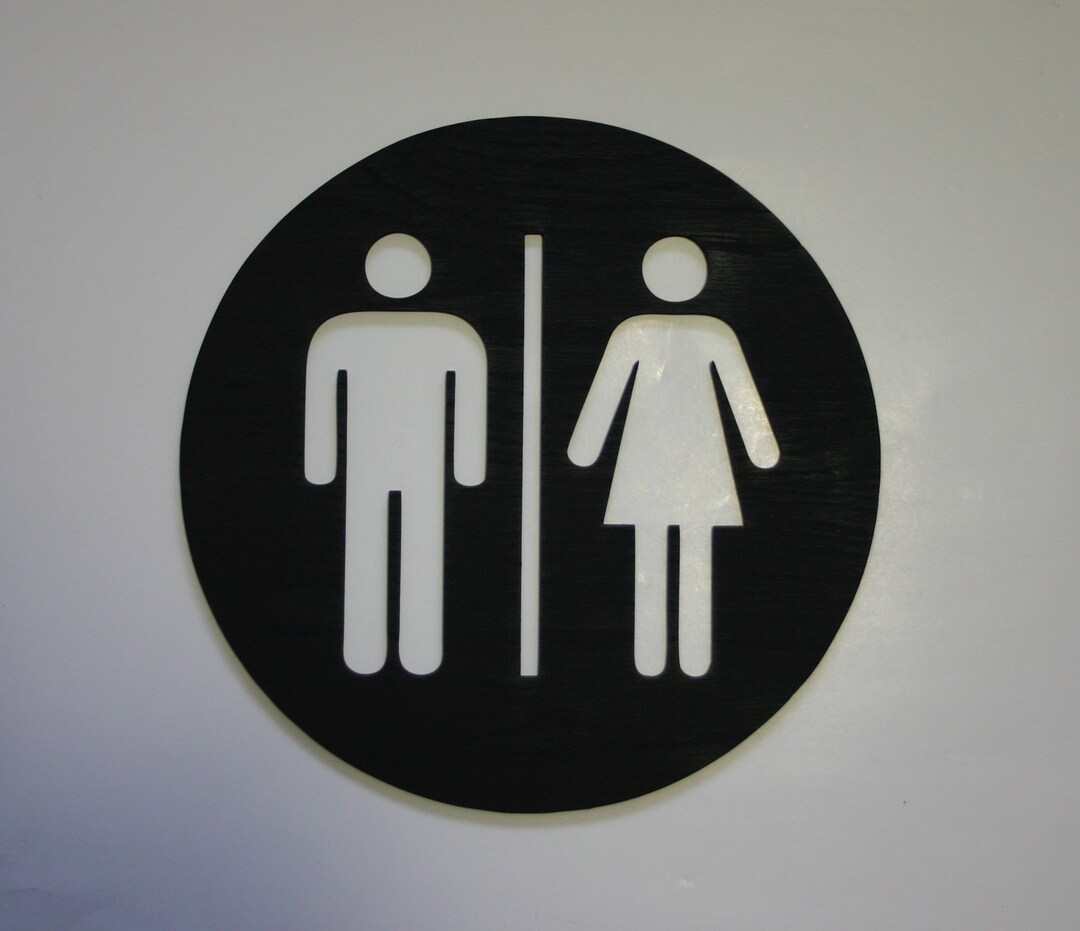 Restroom Wall Art Wooden Sign Office Decor - Etsy