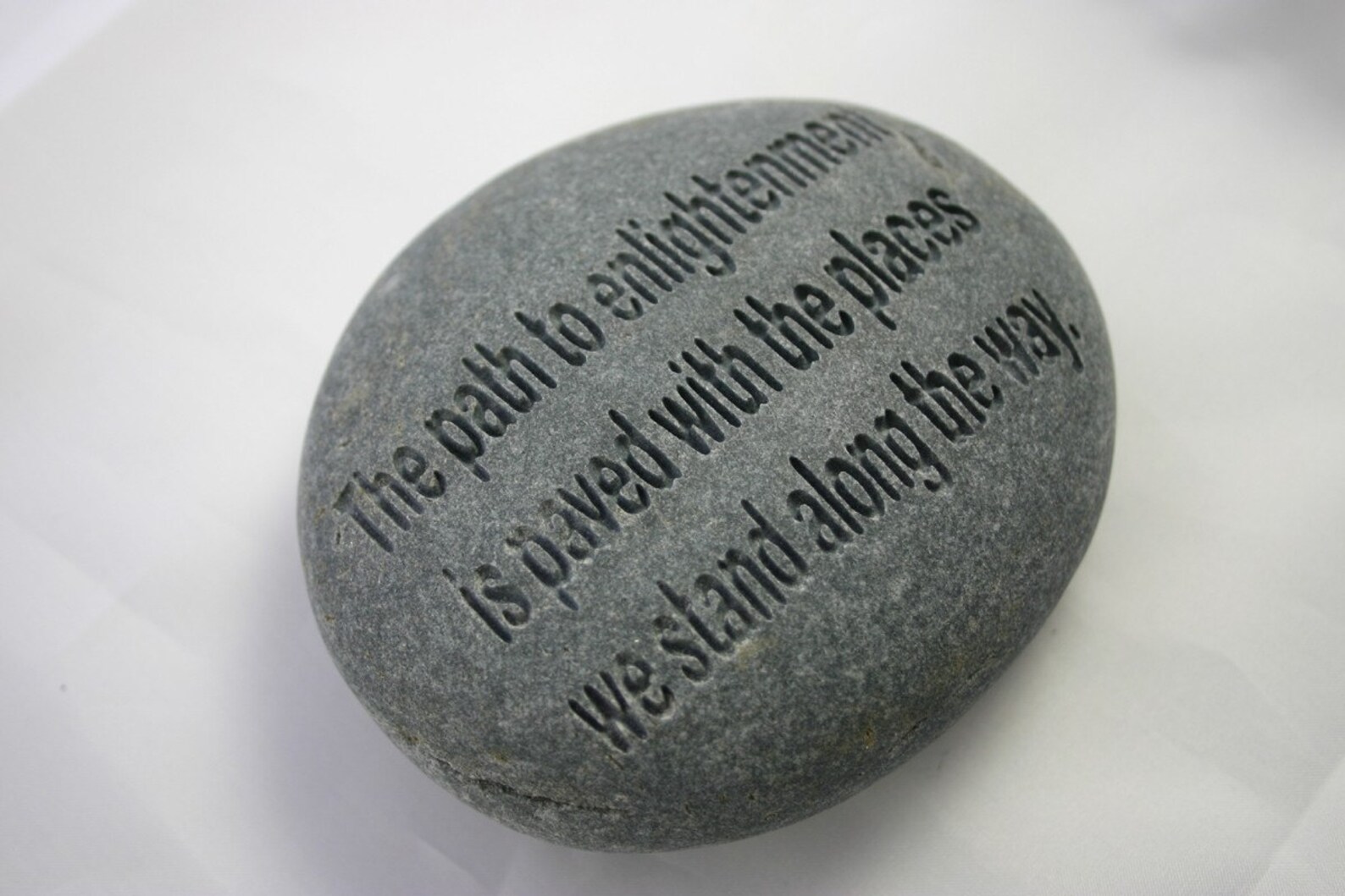 Custom Engraved Grey Stone Message Personalized Weddings Retirement - Etsy