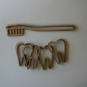 Toothbrush and Teeth Wall Art Wooden Dentist Decor Sign Tooth Brush - Etsy