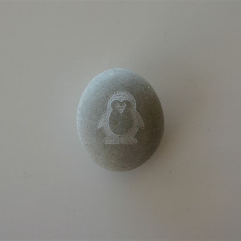 Penguin Stone - Etsy