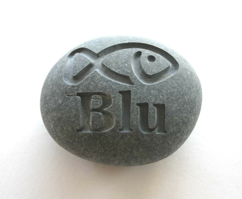 Fish Memorial Stone Custom Engraved Personalized Pet Memorial - Etsy