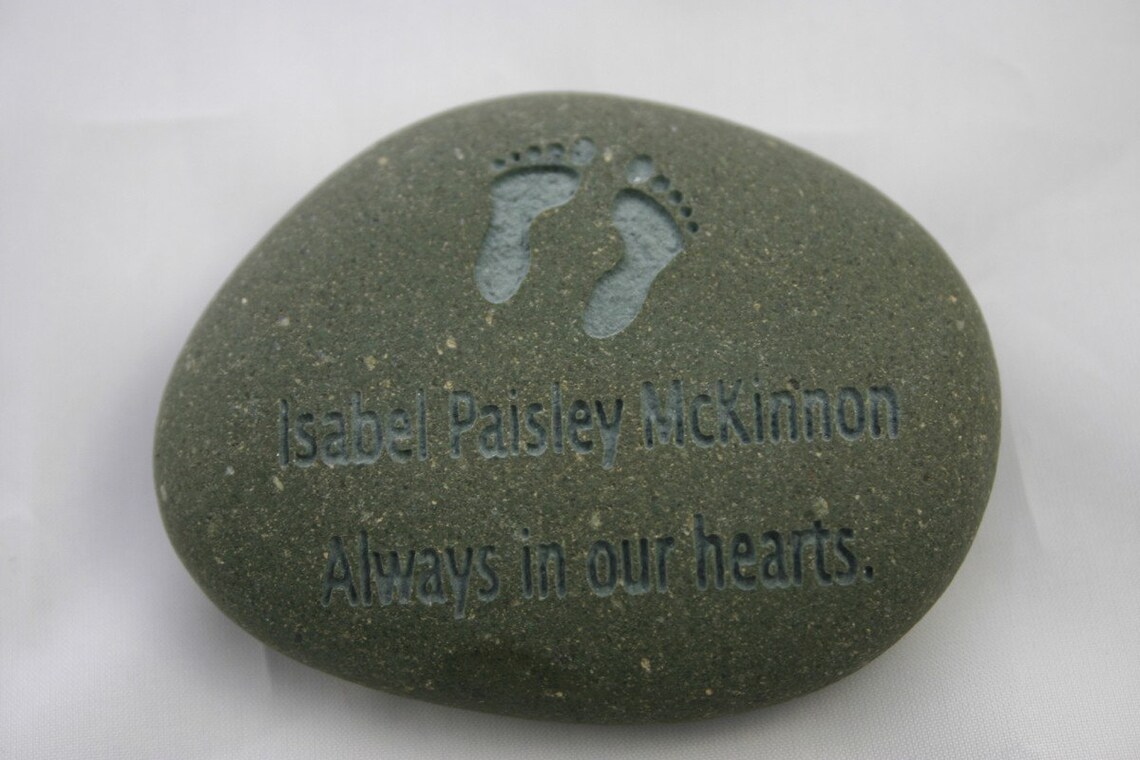 Custom Engraved Memorial Stone Grave Stone Marker River Rock - Etsy