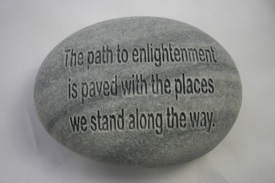 Custom Engraved Grey Stone Message Personalized Weddings | Etsy