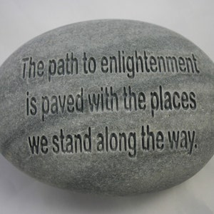 Custom Engraved Grey Stone Message Personalized Weddings Retirement - Etsy