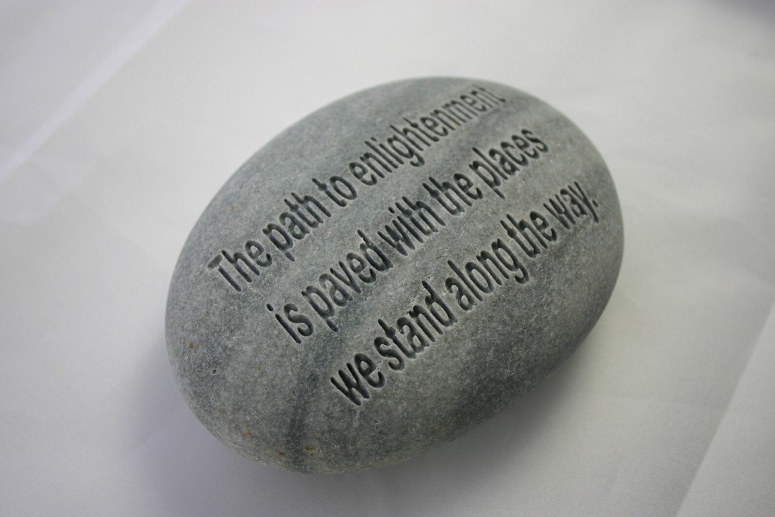 Custom Engraved Grey Stone Message Personalized Weddings | Etsy