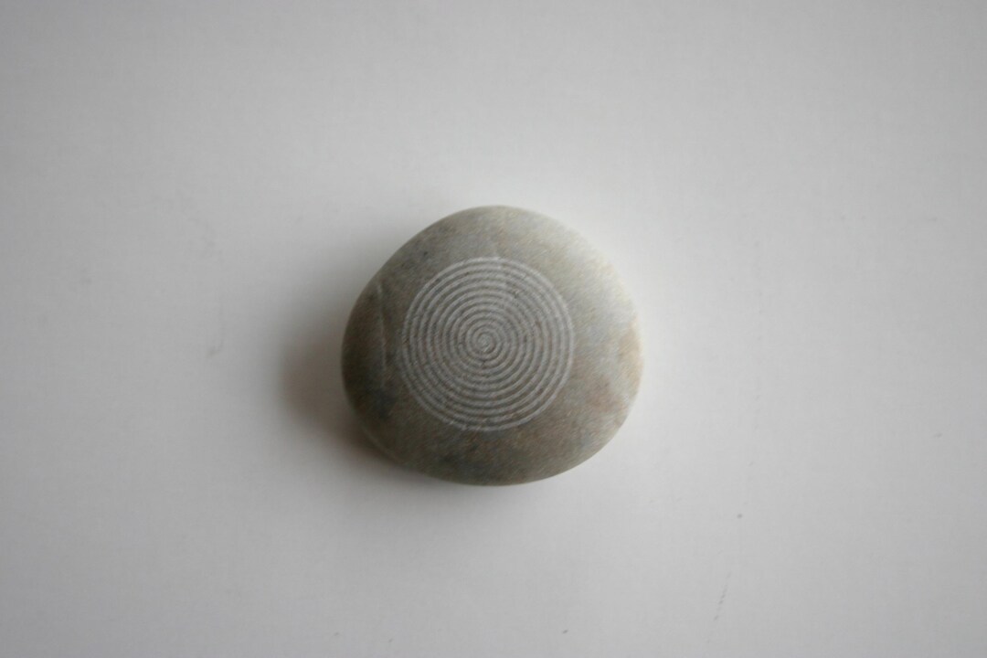 Spiral Engraved Stone Symbolizes Growth Birth Worry Stone Paperweight ...