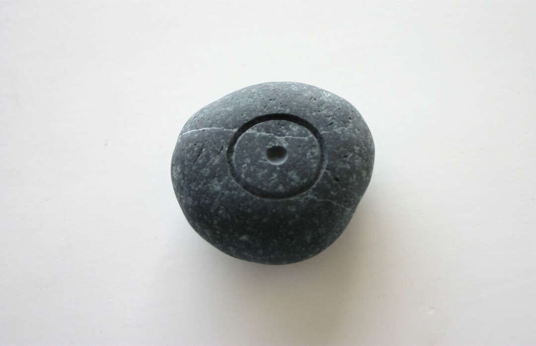 Circle With Dot Engraved Stone Sacred Hoop Worry Stone - Etsy