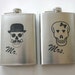 Mr and Mrs Skull 6oz Laser Engraved Flasks Weddings Etched Stainless ...