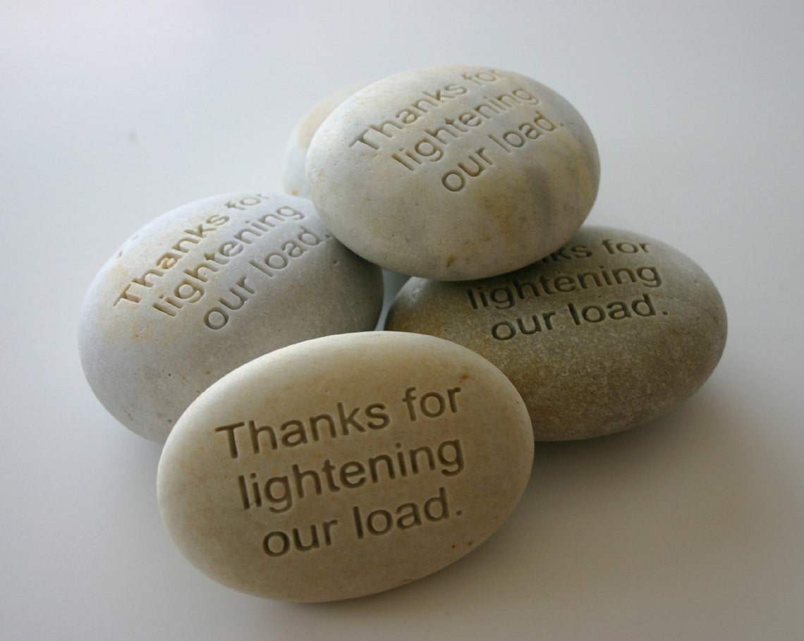 Custom Engraved Stone Message Personalized Weddings Retirement - Etsy