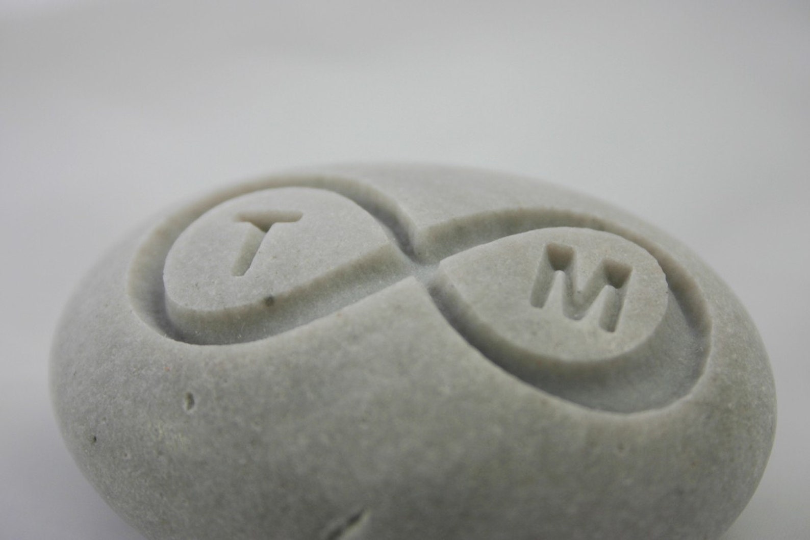 Custom Infinity Engraved Initials Stone Eternity Love Rock - Etsy