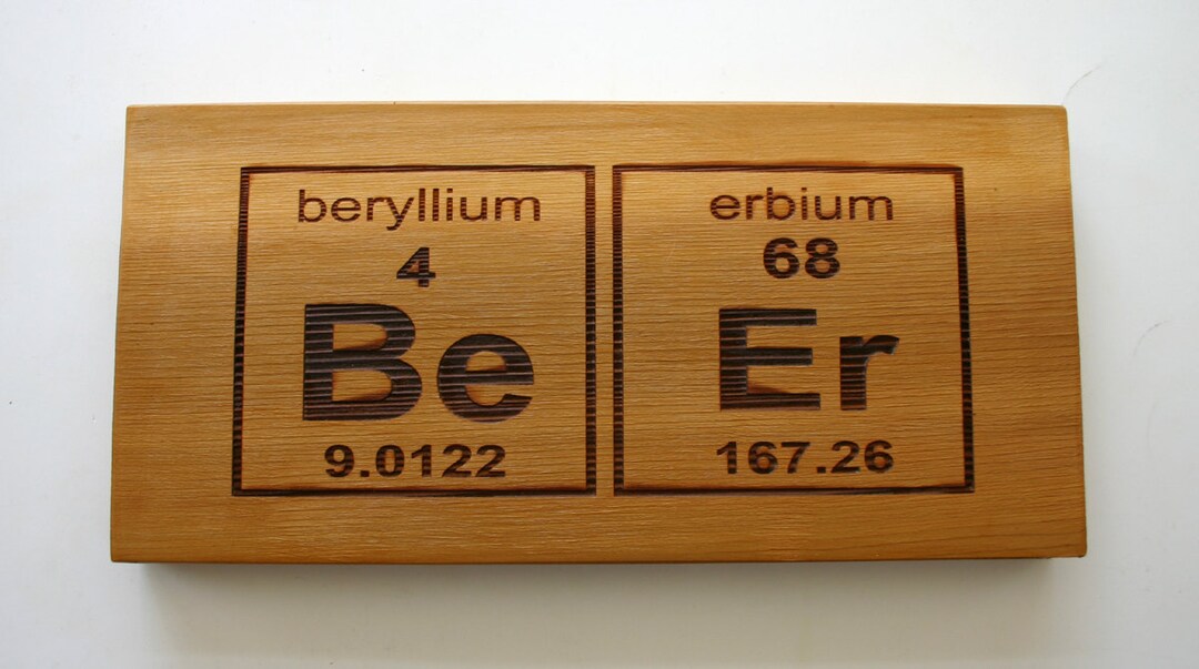 Beer Periodic Table Elements Cedar Sign Engraved Wood Sign Beer Sign - Etsy