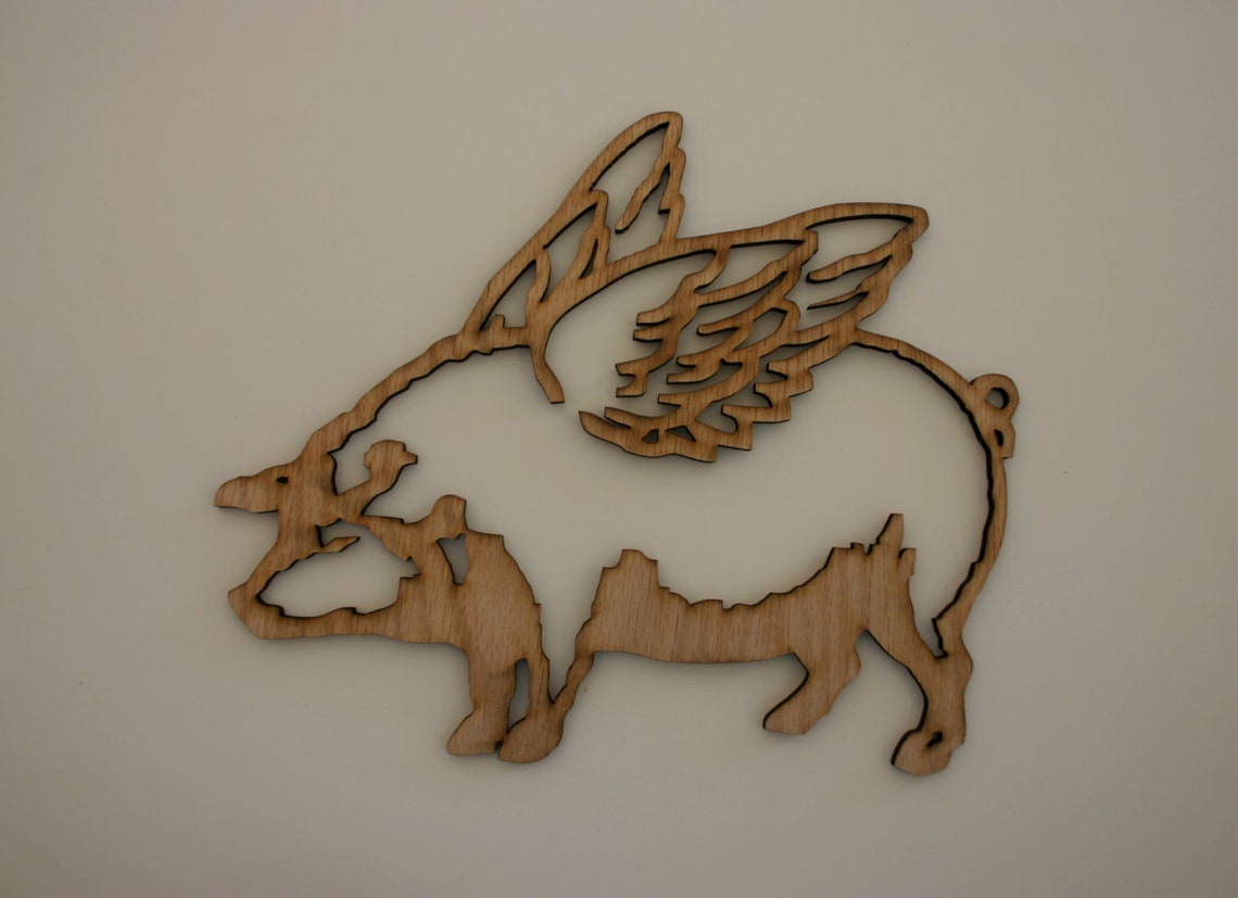 When Pigs Fly Laser Cut Wood Sign Pig Flying Wall Art | Etsy